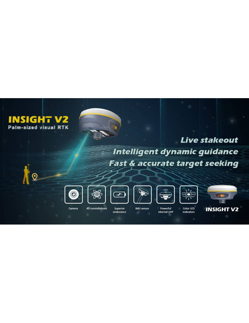 GPS Centimétrico SOUTH V2 AR GNSS IMU Kit Basico